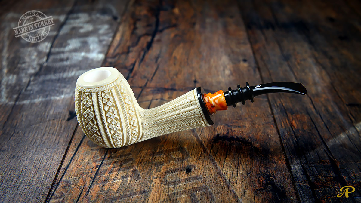 AltinokPipes.com - Meerschaum Pipe Flower Basket
